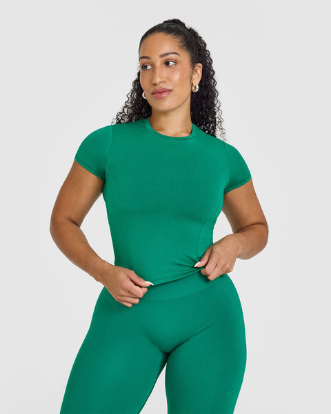 Mellow™ Soft Mid Short Sleeve T-Shirt - Emerald Green | Oner Active