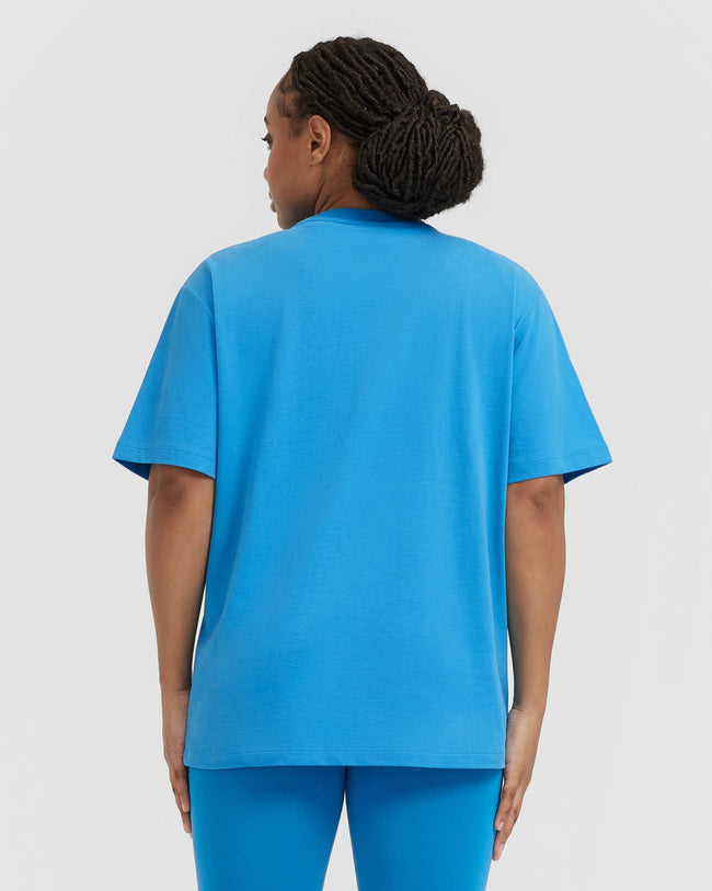 Oversize T-Shirt Blau Damen - Tropical Blue | Oner Active